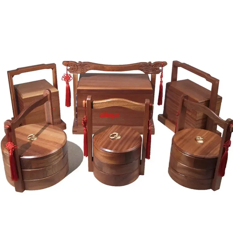 wooden-tote-box-Chinese-portable-Picnic-tableware-Dim-sum-box-Storage ...