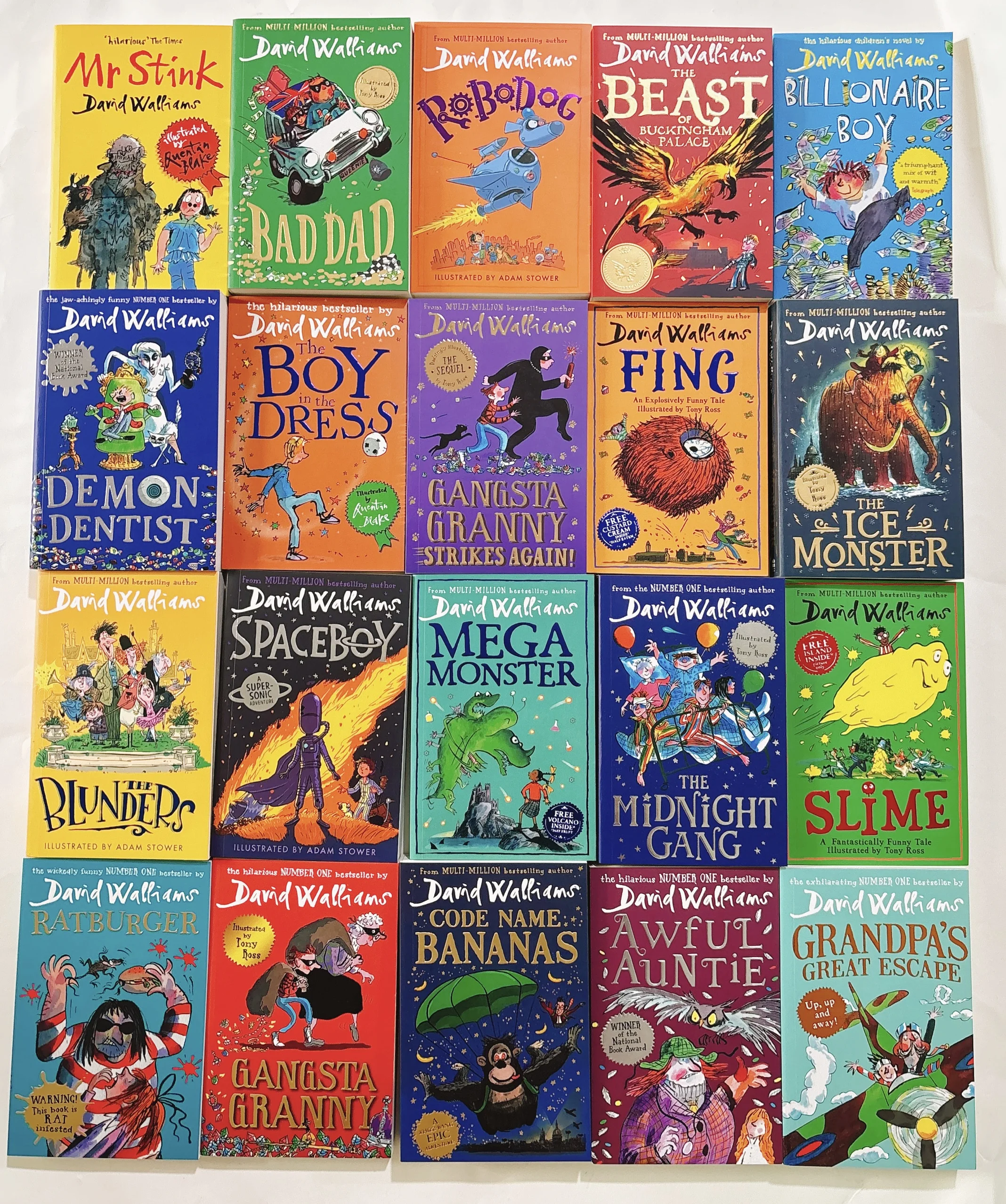 20 Volumes Children's English Novels David Walliams Juvenile Humorous ...
