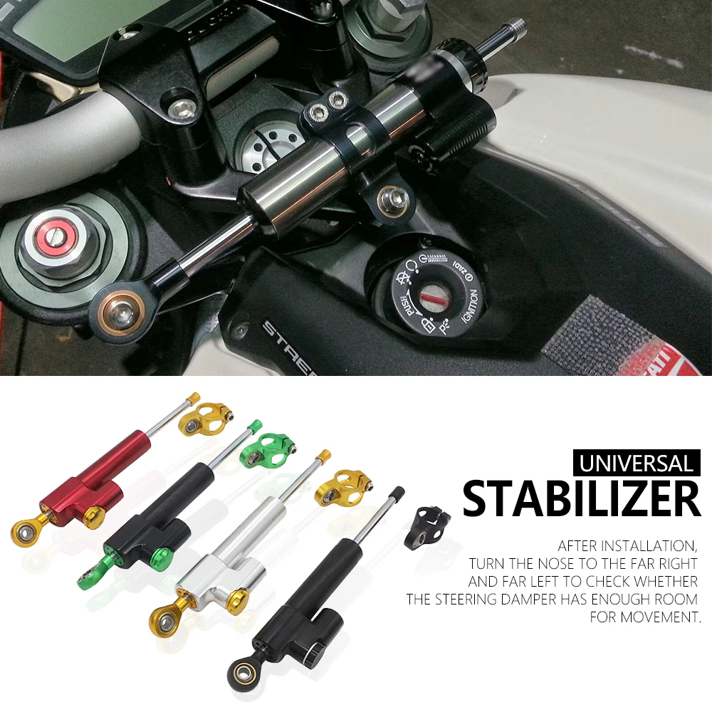 Universal-Motorcycle-Adjustable-Steering-Damper-Stabilizer-For-Yamaha ...