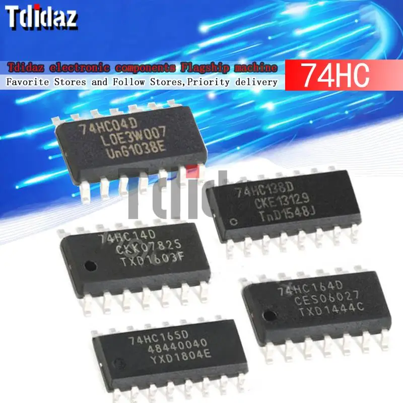 10PCS 74HC14D SOP-14 74HC00D 74HC02D 74HC04D 74HC08D 74HC27D 74HC74D 74HC32D 74HC86 74HC595 ...