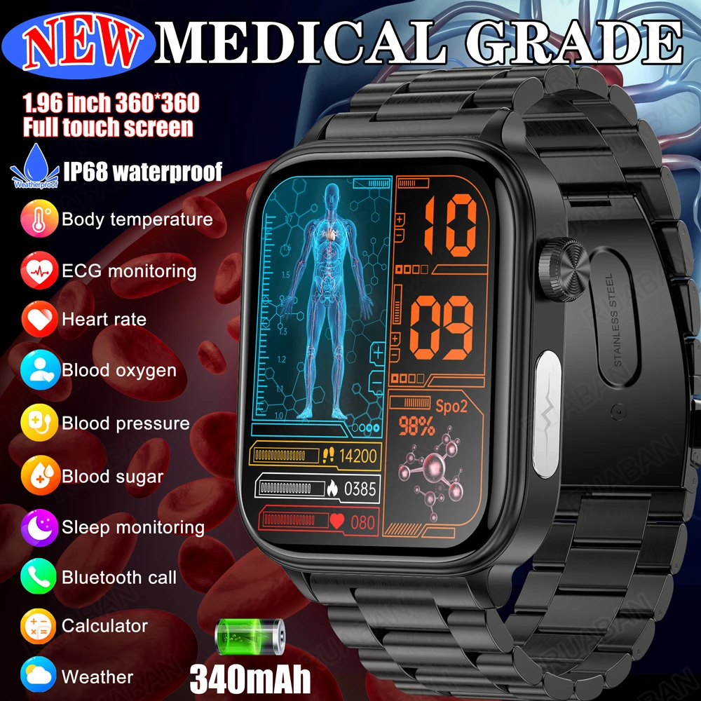Medical-Grade-Smart-Watch-men-2024-New-Blood-Lipid-Uric-Acid-Bluetooth ...