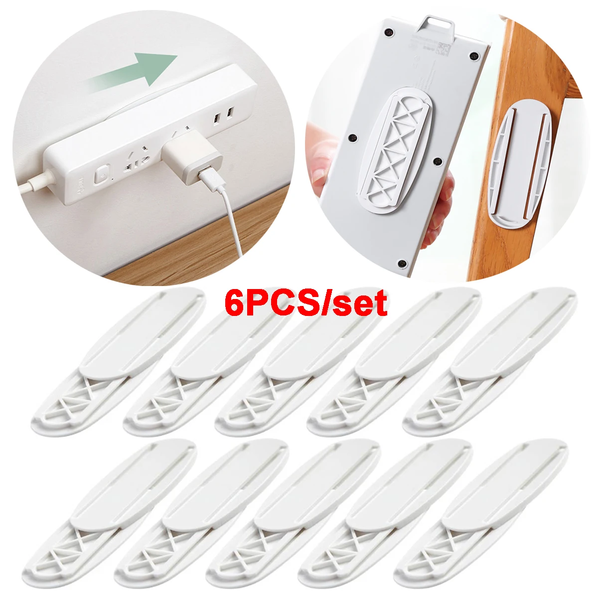 Wall-Mounted-Plug-Fixer-Socket-Sticker-Punch-free-Self-Adhesive-Fixator ...