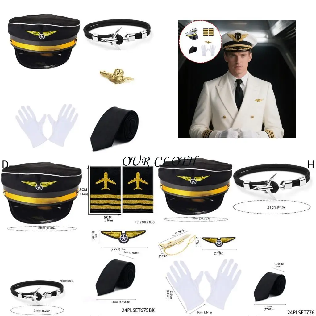 Airline Captain Costume Flight Attendant Role Play Outfits Airline ...