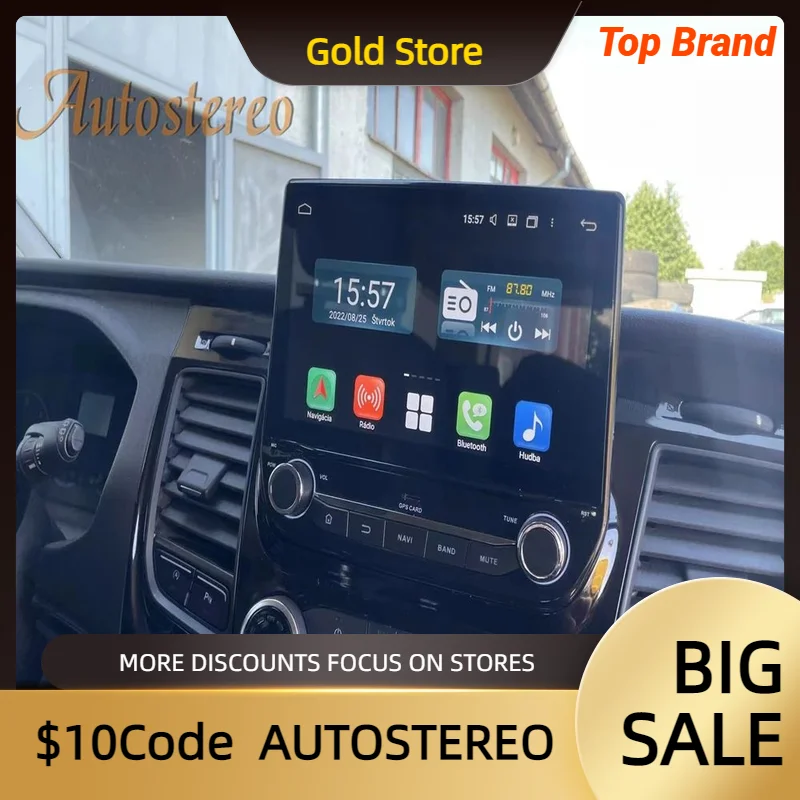 Carplay Android 13 For Ford Custom Fiesta Car GPS Navigation Auto Radio ...