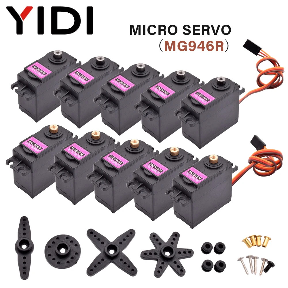 2/4pcs Mg946r Analog Servo Motor Half All Metal Gear 55g High Torque ...