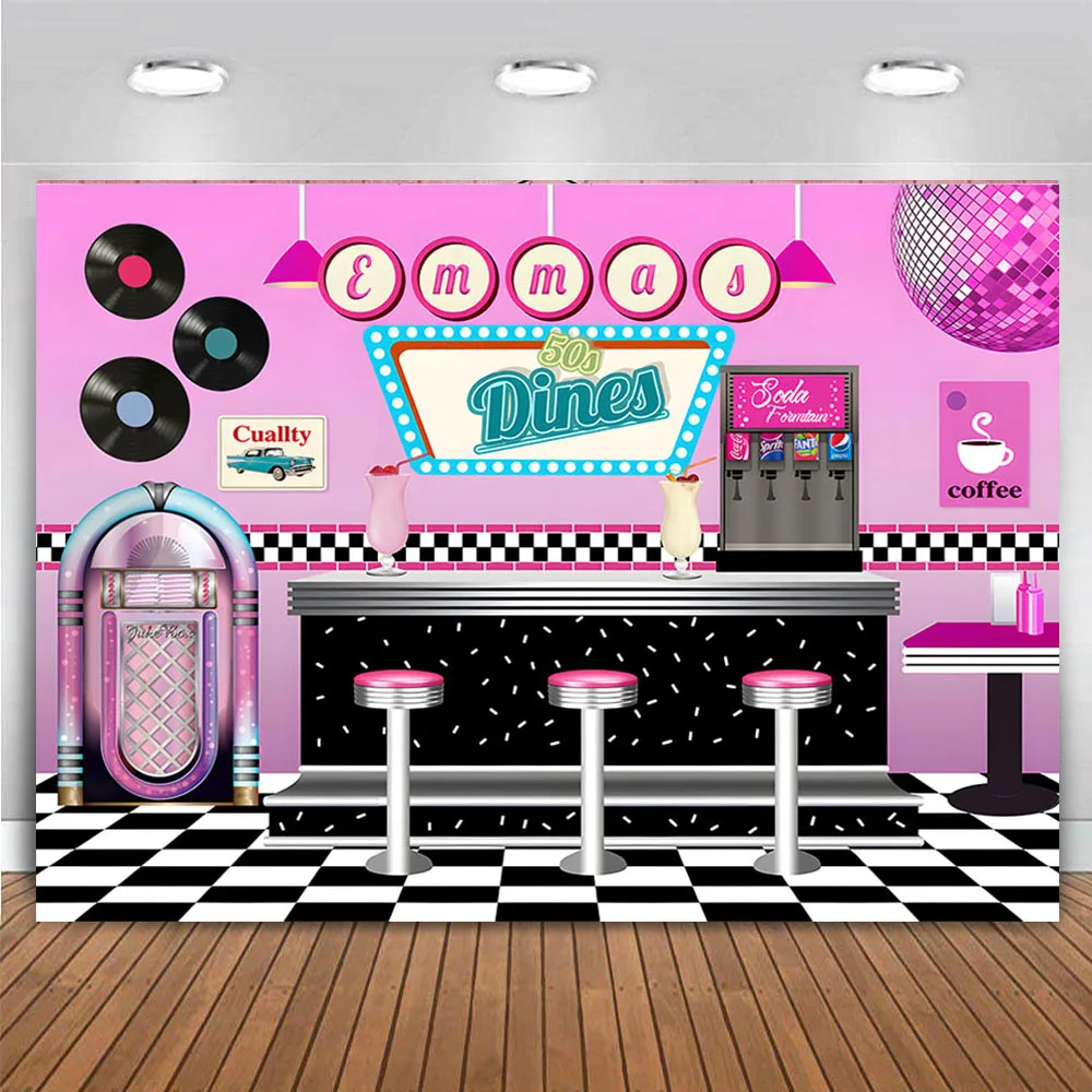 Retro-50-s-Backdrop-Rock-and-Roll-Hop-Party-Decoration-Banner-Back-to ...