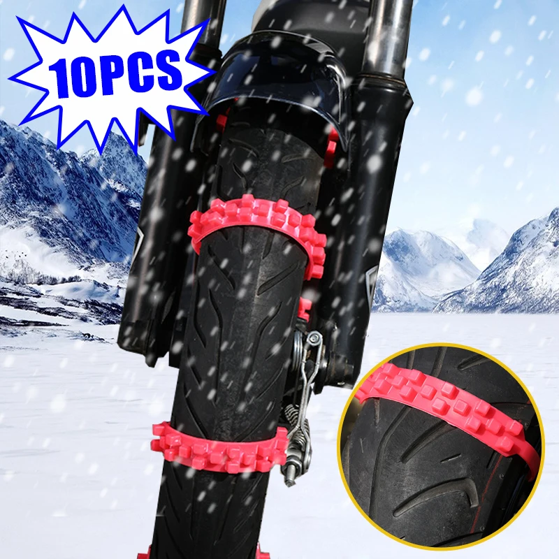 10pcs-Winter-Anti-Skid-Snow-Chains-for-Motorcycles-BicyclesTire-Wheels ...