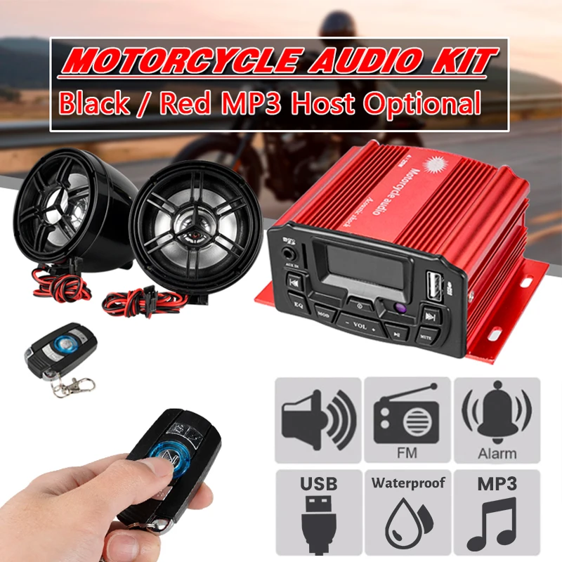 12V-Waterproof-Motorcycle-Sound-System-Red-LED-Display-SD-USB-MP3 ...