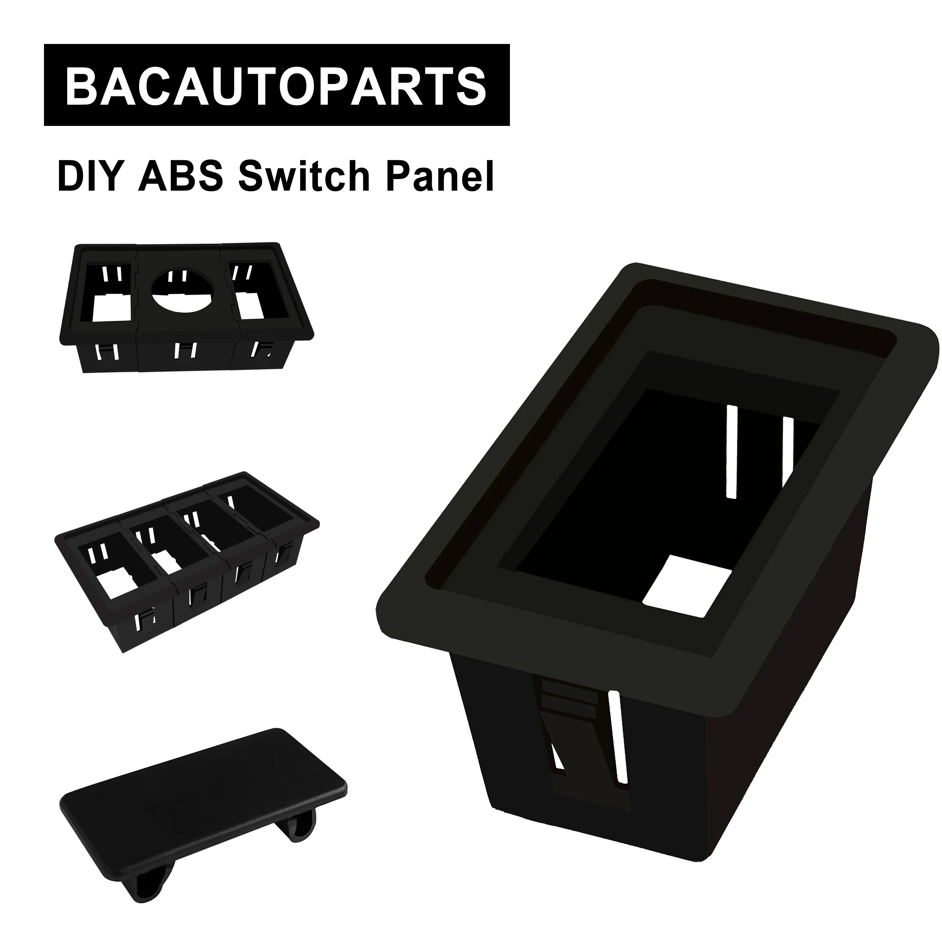 3 Gang Car Boat Marine Rocker Switch Bracket Mount Clip Panel Holder ...