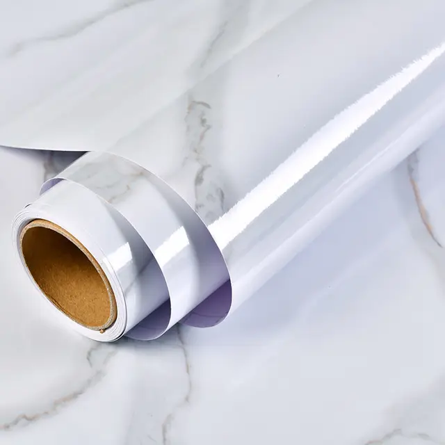 Marble Vinyl Film Self Adhesive Wallpaper for Bathroom Kitchen Cupboard ...