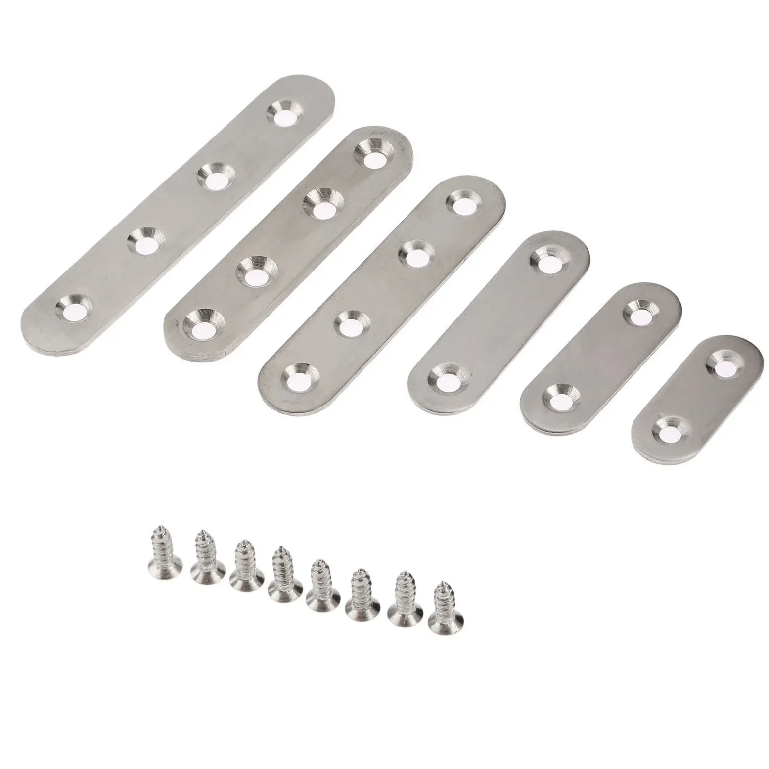 2/20Pcs Stainless Steel Corner Brackets Flat Straight Bracket Mending ...