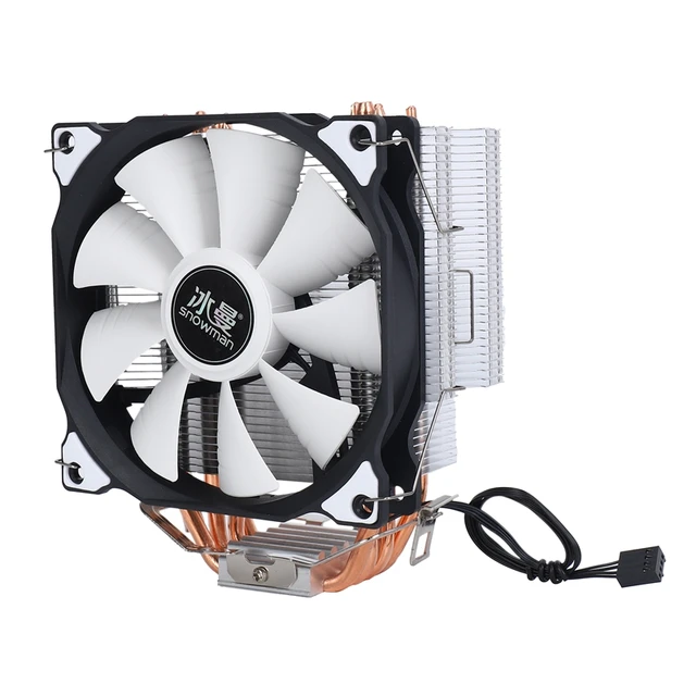 SNOWMAN CPU Cooler Master 4 Pure Copper Heat-pipes freeze Tower Cooling ...