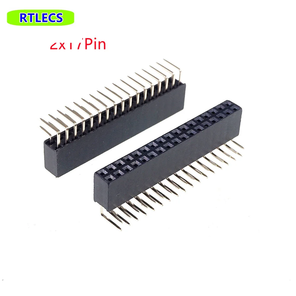 20 Pcs PCB Female Header 2.54 mm 0.100" Pitch 2x17 Pin 34 Position Dual ...