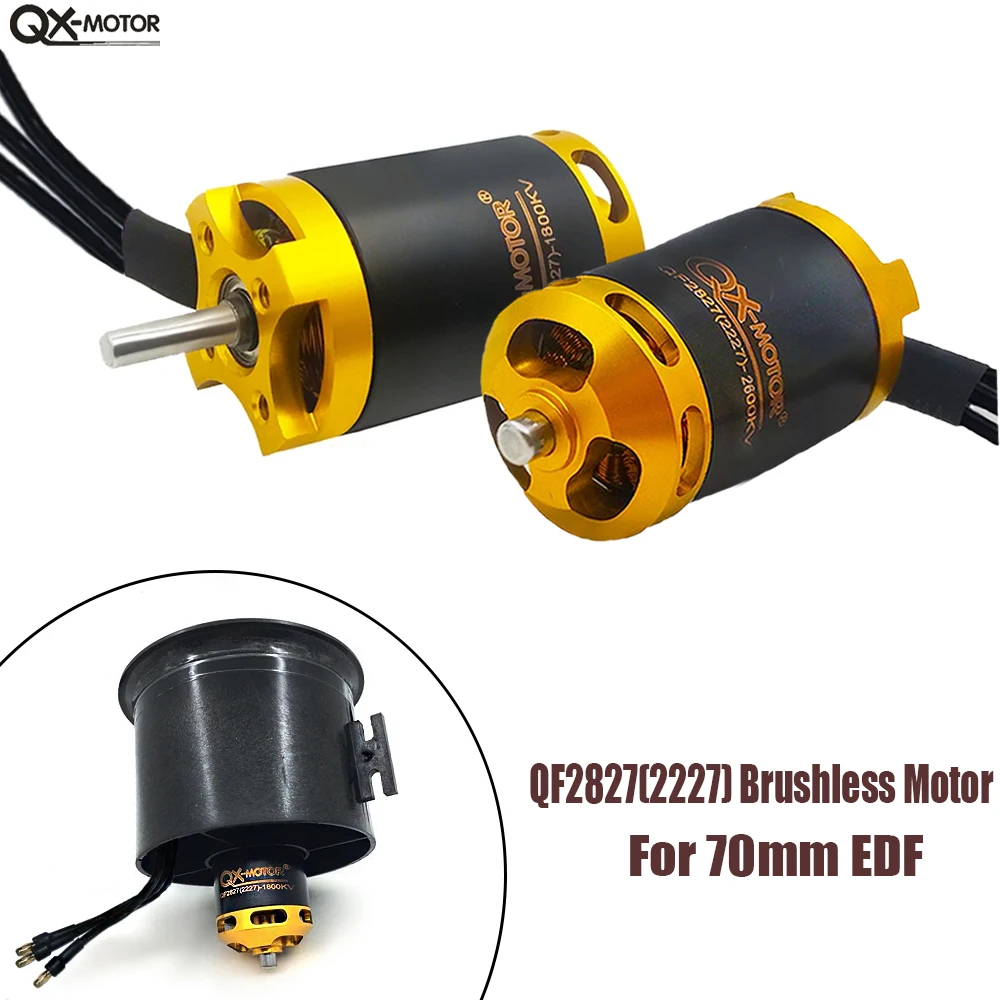 QX-Motor Brushless Motor QF2827 1800KV 2600KV Brushless Motor For 70mm ...