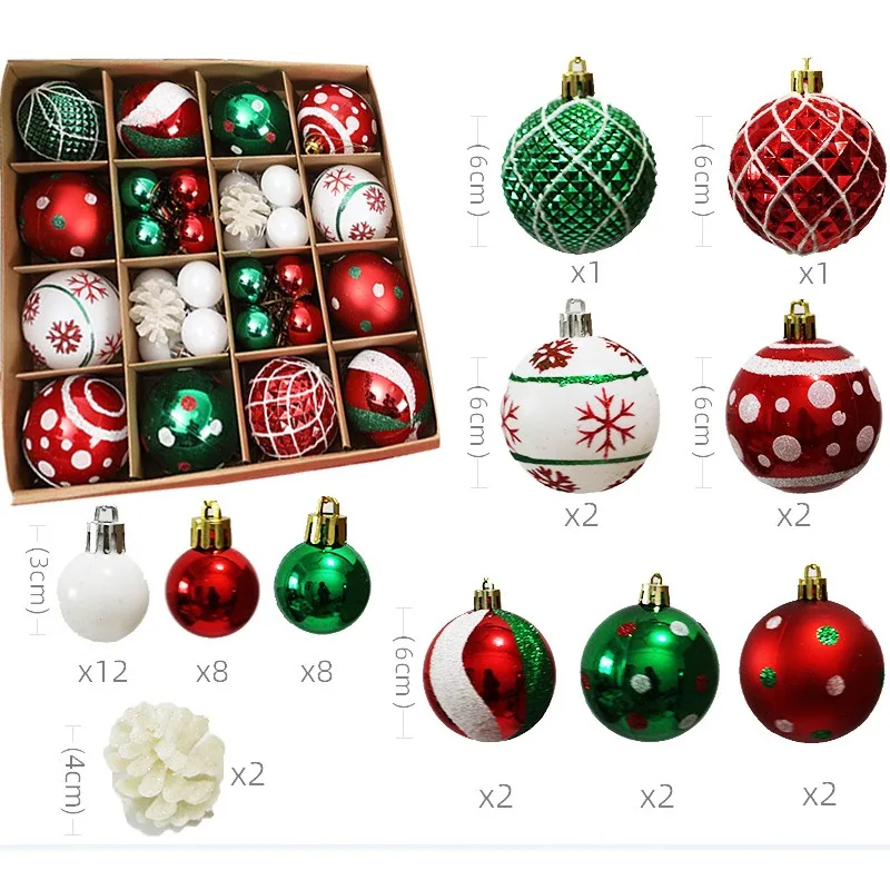 Bolas-de-rbol-de-Navidad-de-42-Piezas-44-piezas-6cm-decoraci-n ...