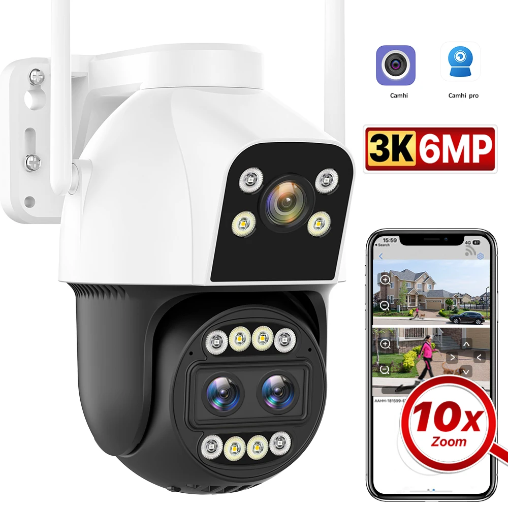 PTZ-Speed-Dome-WIFI-IP-Camera-4K-6MP-HD-Outdoor-10X-Zoom-Wireless ...