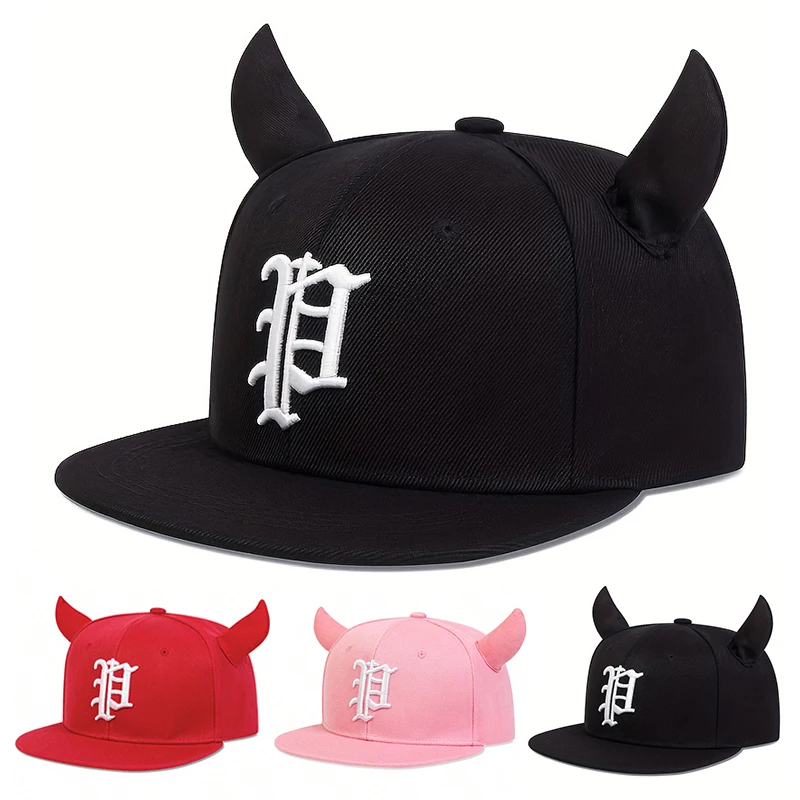 Fashion-Hip-Hop-Baseball-Cap-P-Letter-Embroidery-Hip-Hop-Cap-Men ...
