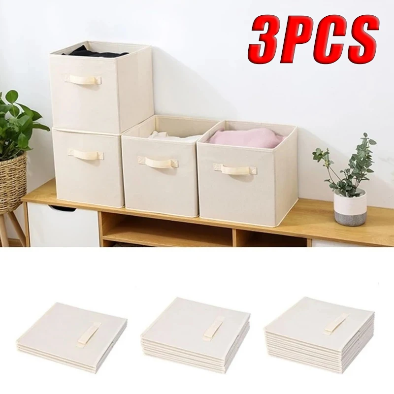 3PCS-Clothes-Storage-Box-Large-Capacity-Square-Storage-Box-Without-Lid ...