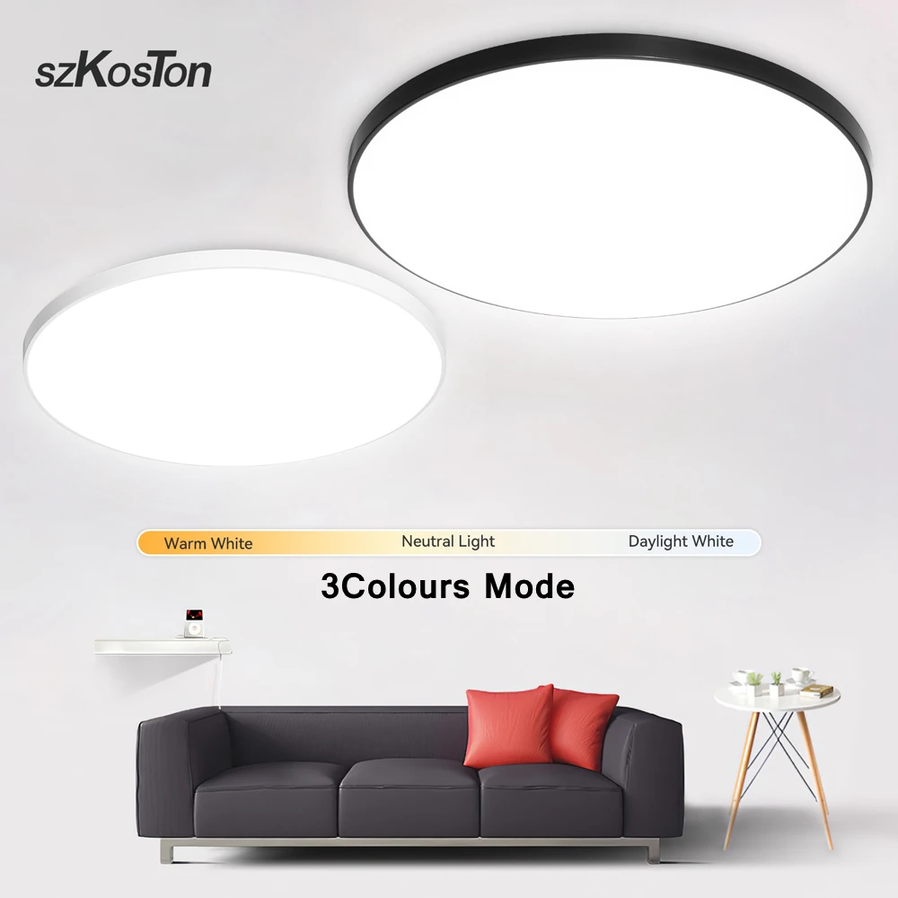 L-mpara-de-techo-LED-ultrafina-de-37cm-luces-LED-de-3-colores-decoraci ...