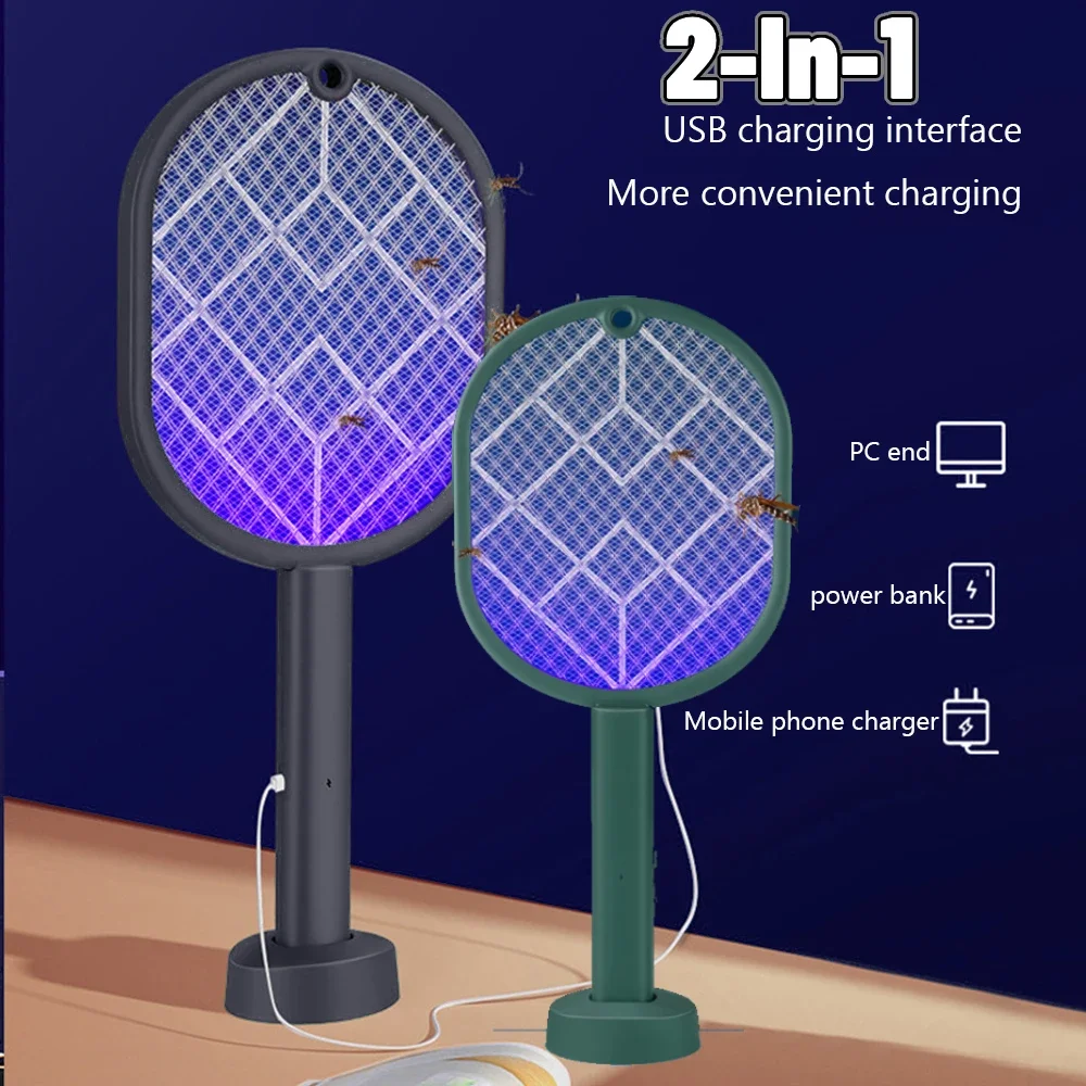 Electric-Mosquito-Racket-2-in-1-Fly-Swatter-Trap-Electric-Mosquito ...