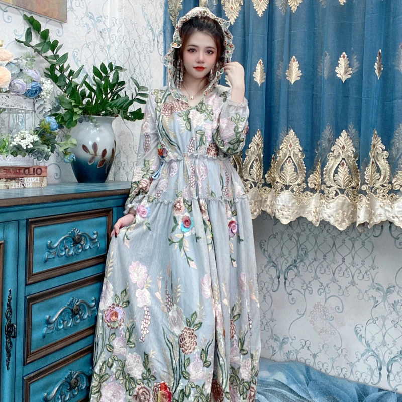 Fashion-Streetwear-Korean-Maxi-Dresses-for-Women-Clothing-Autumn-Winter ...