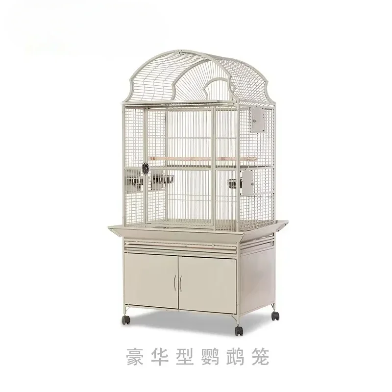 Luxury Pet Parrot Cage Bird Cage Metal with Stand Large Size for ...
