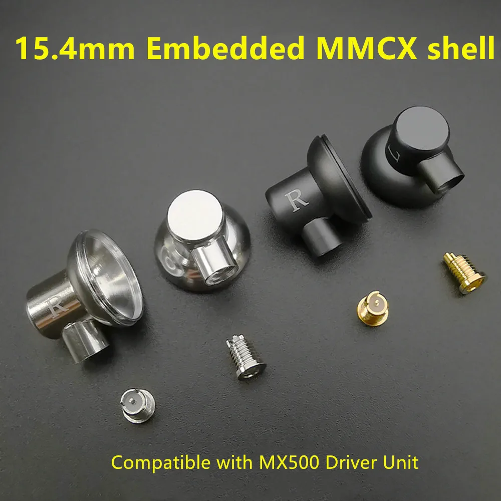 2-Pair-Lot-Diy-15-4mm-Metal-Earbuds-Shell-Flat-Head-Earbuds-Housing-Diy ...