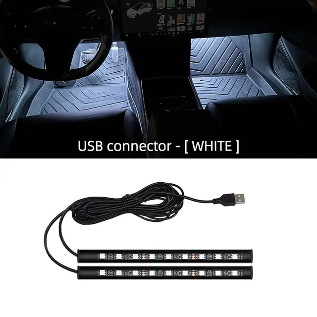 Car Neon Light Foot Light LED Interior Decoration Backlight Cigarette ...