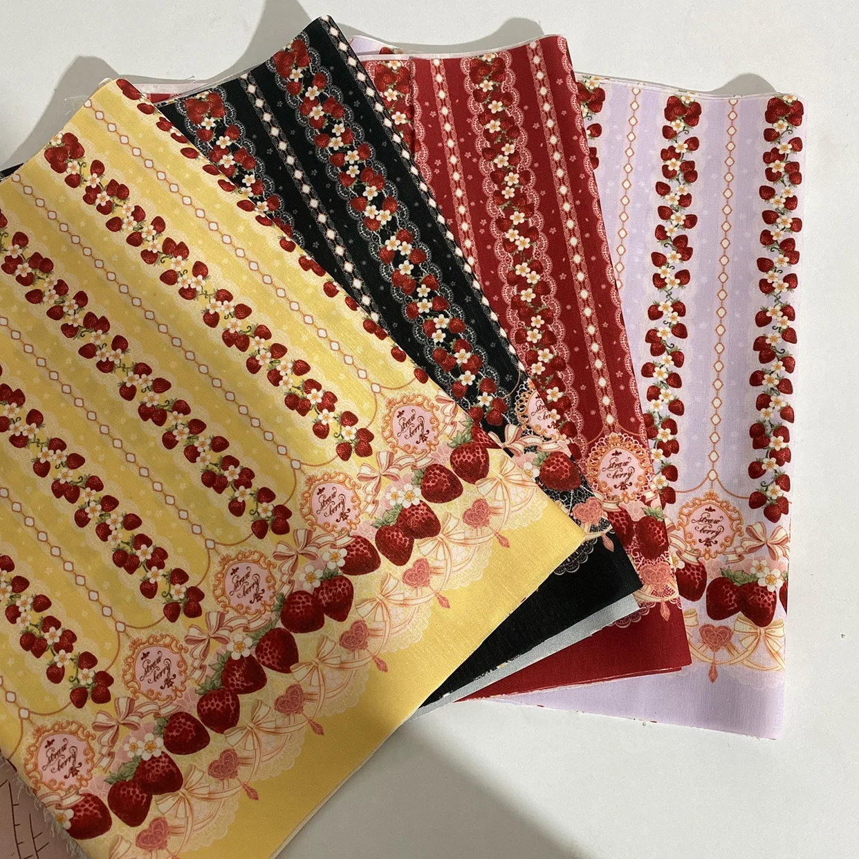 lovely-Lolita-Lace-Strawberry-Baby-clothes-Dress-fabric-DIY-handwork ...