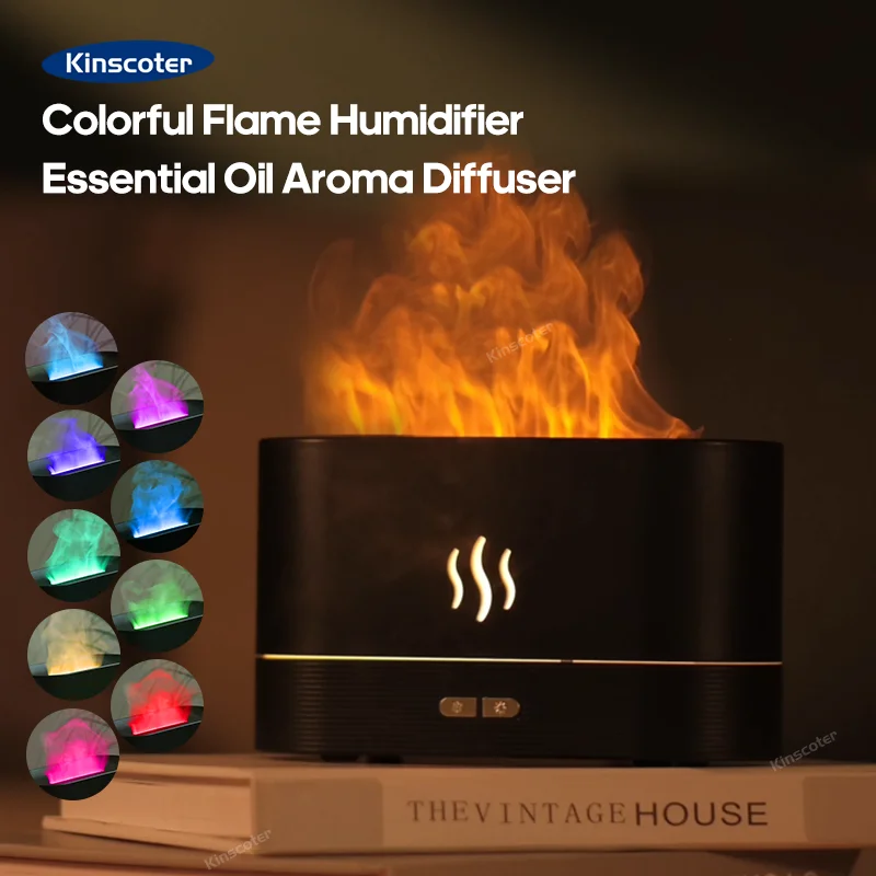 KINSCOTER-RGB-Colored-Flame-Aroma-Diffuser-USB-Air-Humidifier-Purifier-Aromatherapy-Essential ...