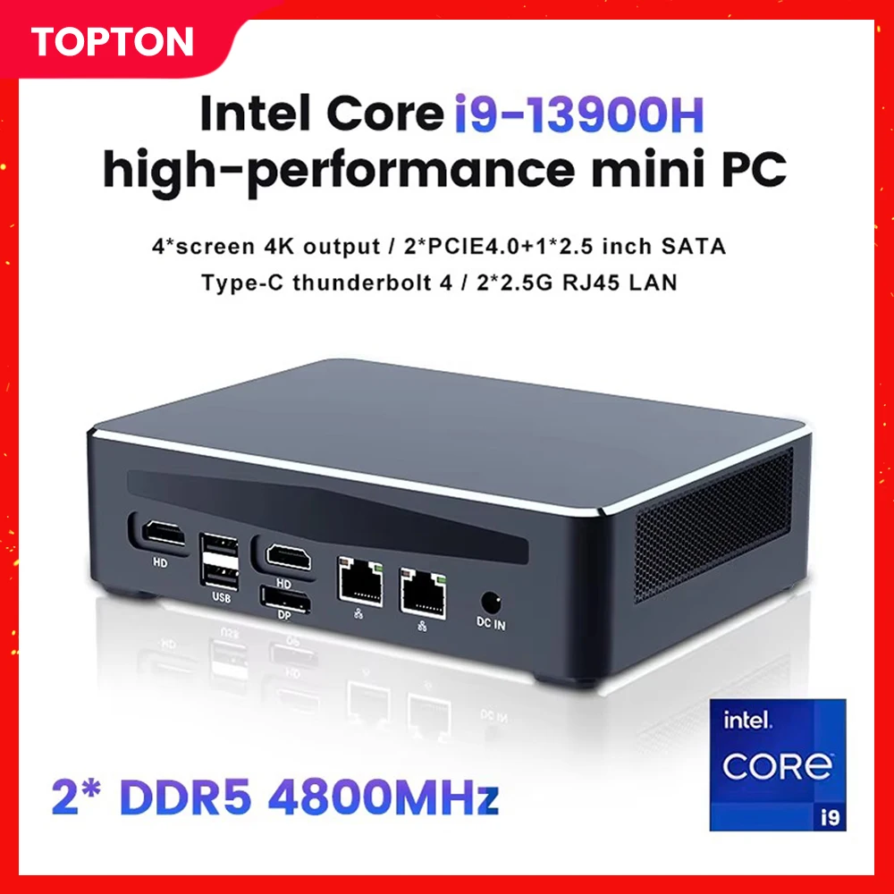Topton-13th-Gen-Gaming-Mini-PC-i9-13900H-i7-13700H-Intel-Thunderbolt-4 ...