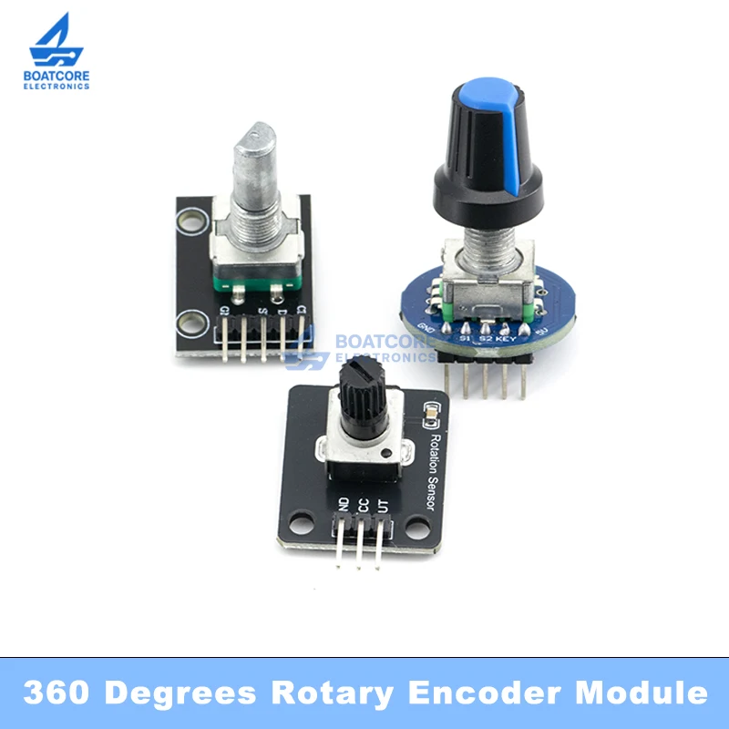 1PCS 360 Degrees Rotary Encoder Module KY-040 With Pins Sensor Switch ...