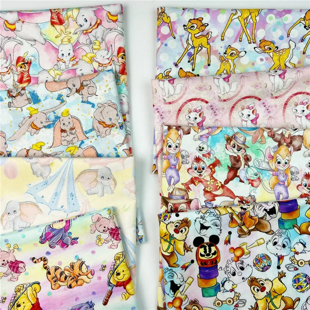 sale-Disney-Tinker-Bell-Dumbo-Dalmatians-Witch-Cotton-fabric-Fabrics ...