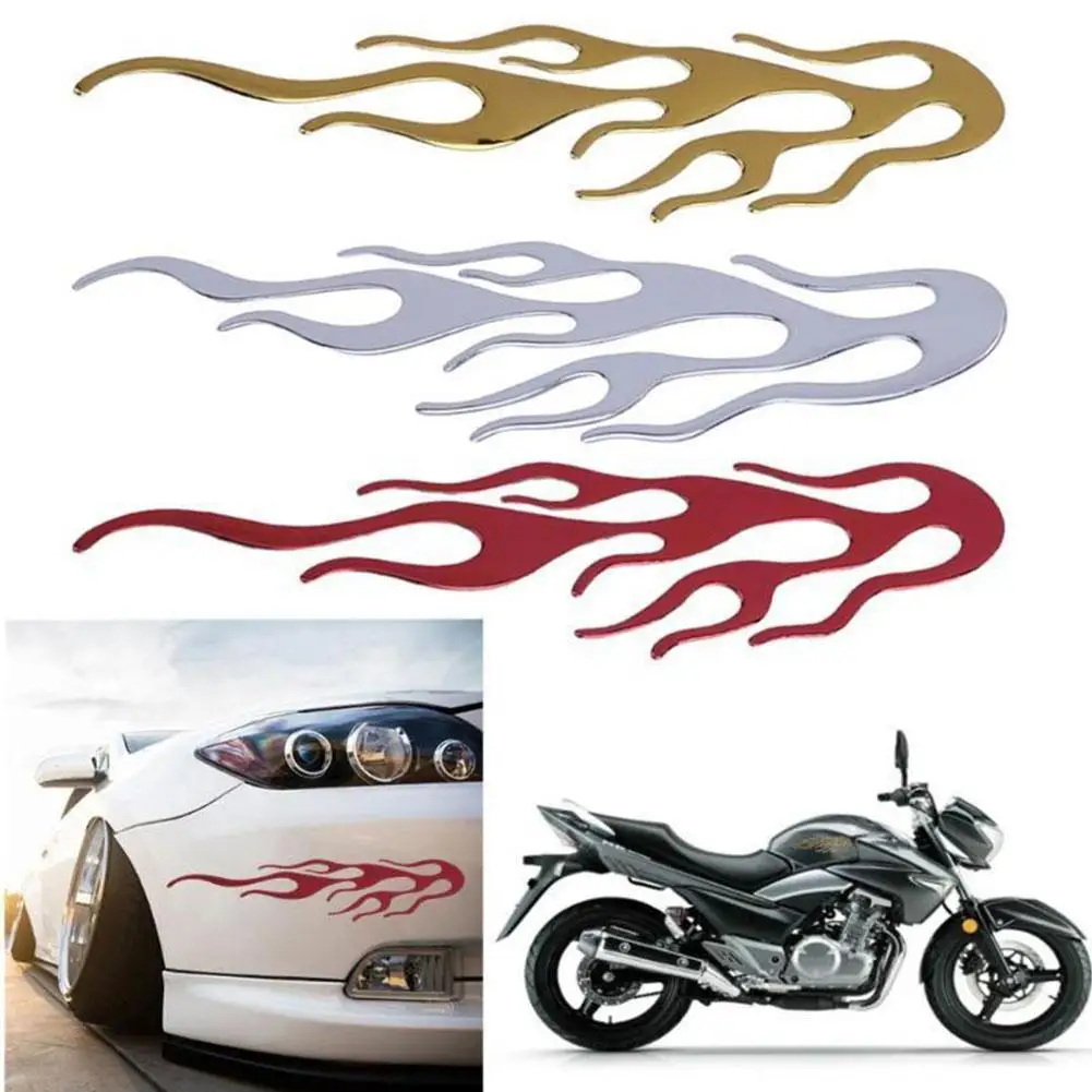 PVC-Soft-Rubber-3D-Flame-Pattern-Car-Personalized-Car-Stickers-Decals ...