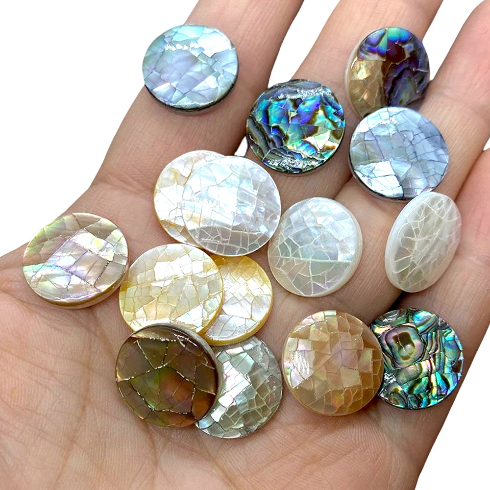 Natural Abalone Shell CAB Cabochon Beads Fit DIY Earring Rings Necklace ...