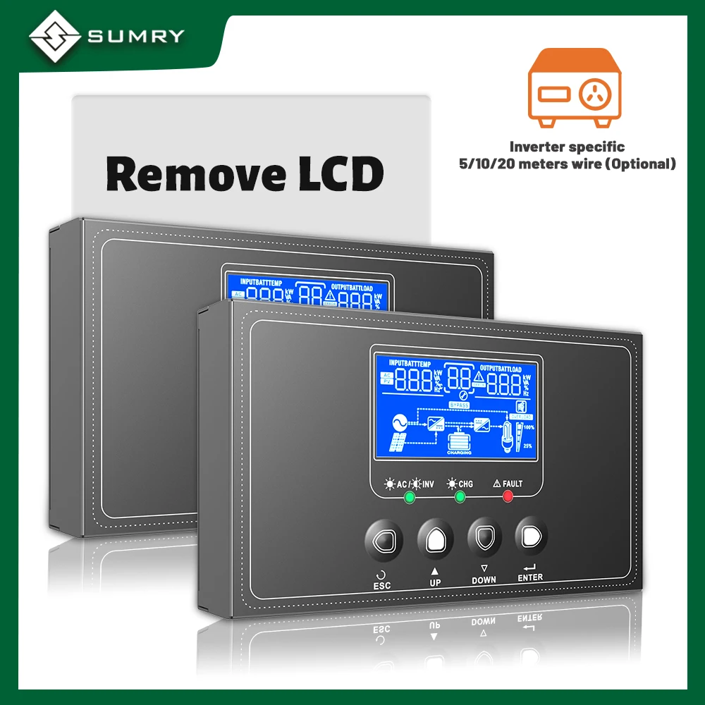 SUMRY Solar Inverter Removable Screen for Remote Control LCD Display ...