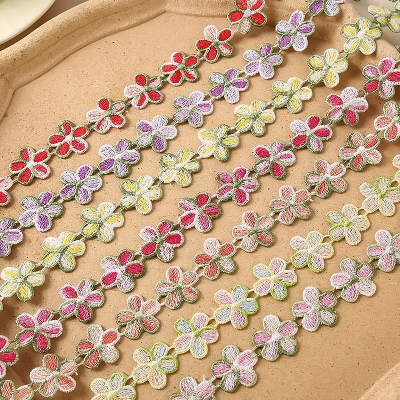 30Yards-Pink-Red-Embroidered-Lace-Ribbon-for-Garments-Hometexile-Decors ...