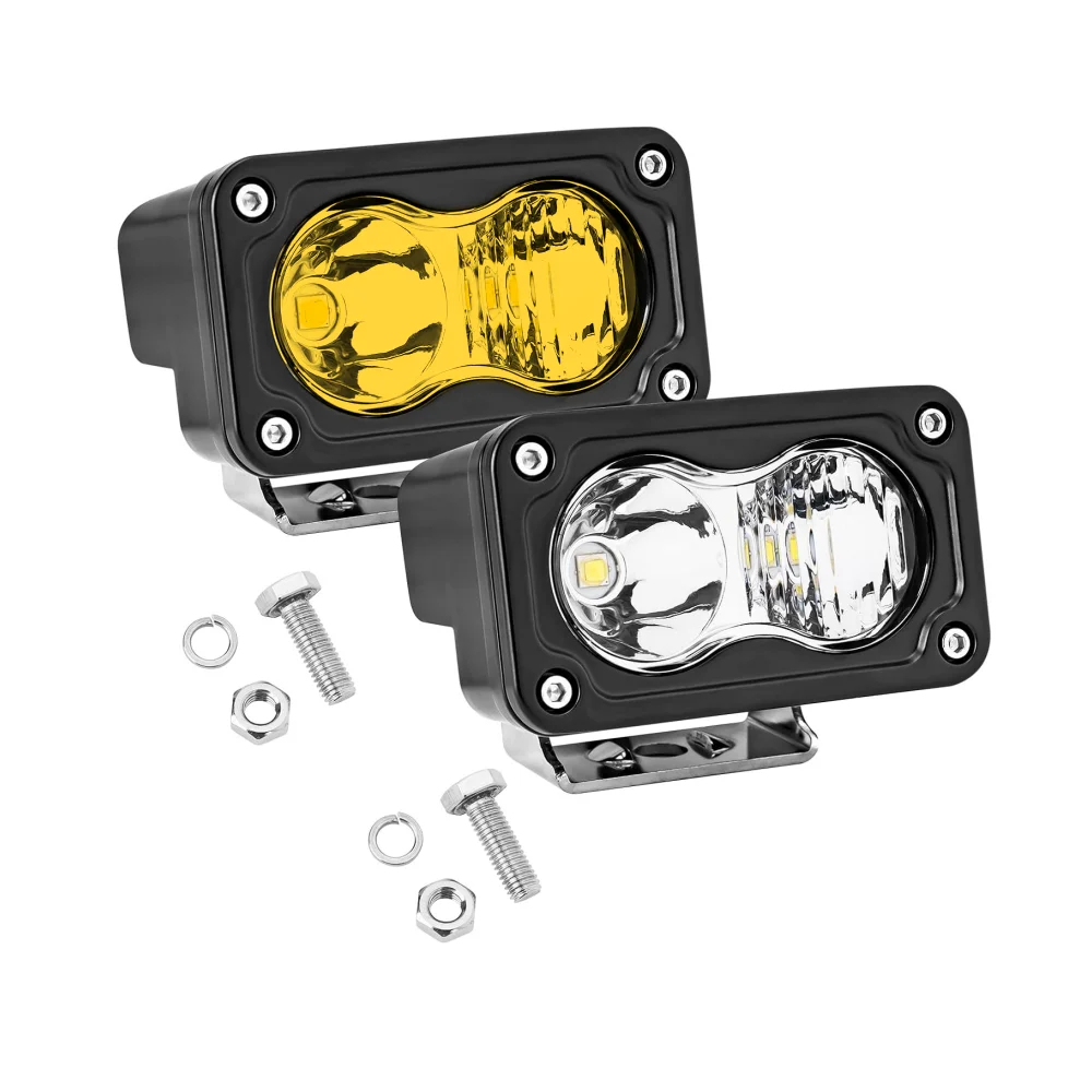 Waterproof 3 inch Square Car LED Work Light Spotlight 12V 24V 6000K DRL ...