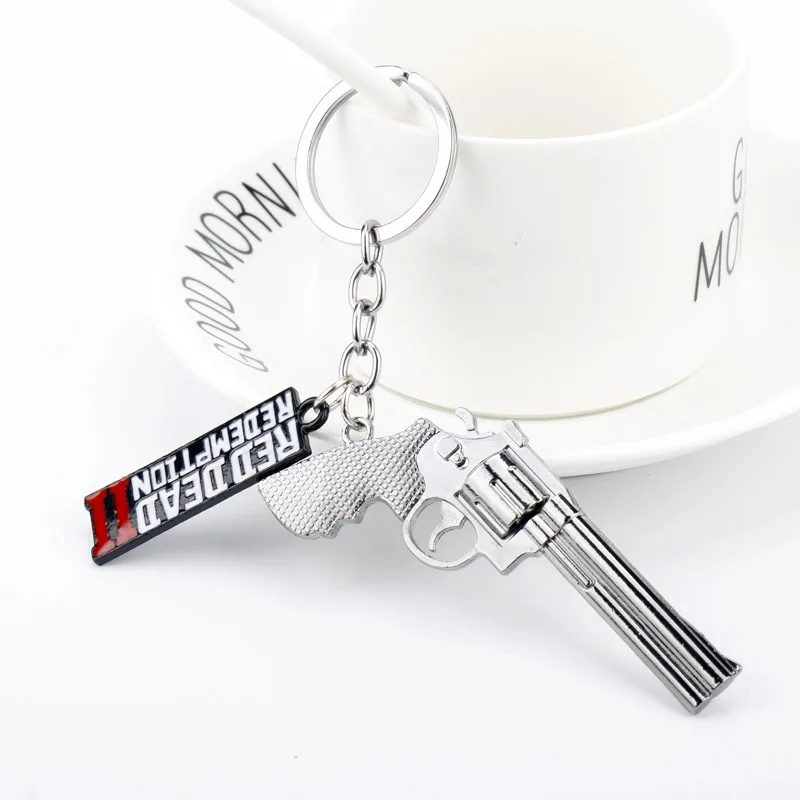 Game-Red-Dead-Redemption-Keychain-RDR2-Gun-Letter-Logo-Pendant-Key ...