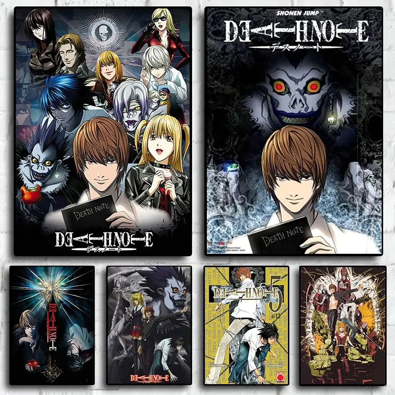 Japan-Anime-Death-Note-Kawaii-Poster-Canvas-Painting-Cute-Cartoon-Art ...