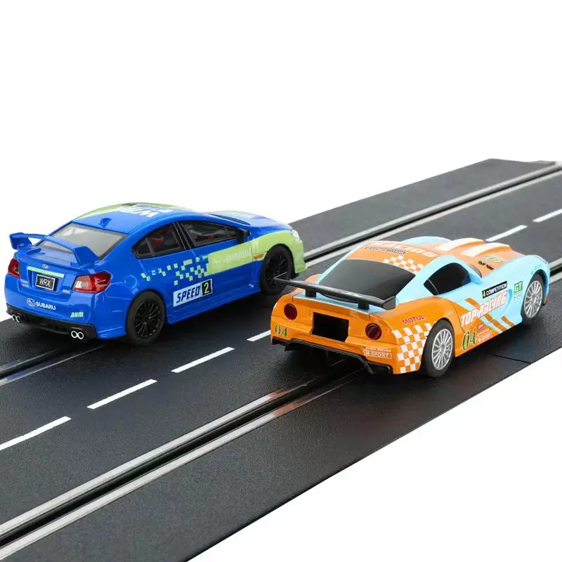 Analog-Slot-Car-1-32-1-32-Scale-Set-Electric-Racing-Track-Rally-Police ...
