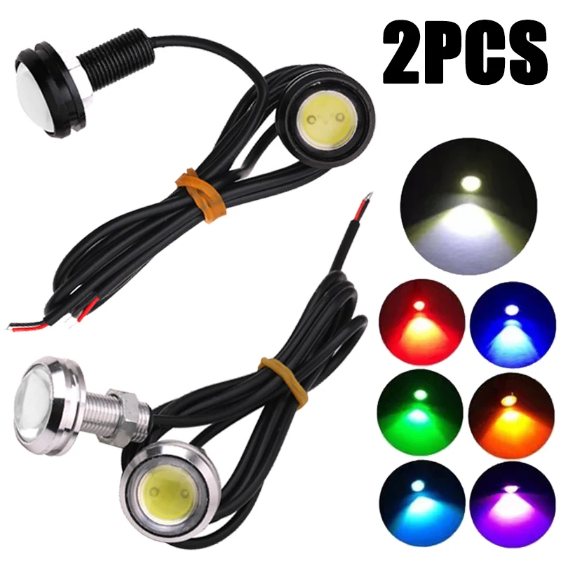 New-23mm-LED-Motorcycle-Eagle-Eye-Light-12V-3W-Reverse-Backup-Driving ...