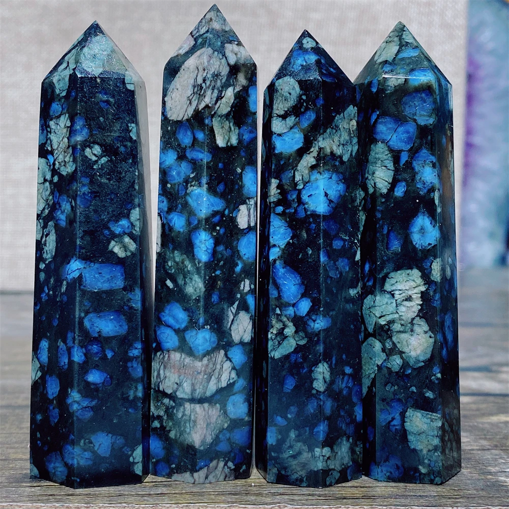 Glaucophane Blue Natural Stone And Minerals Jewelry Tower Crystal Wand ...