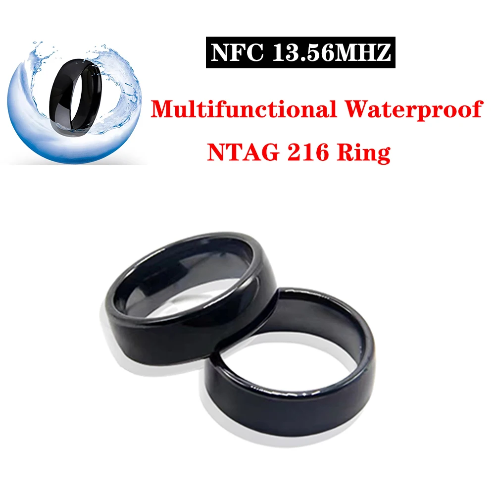 RFID Ntag 216 Multifunctional Ring Smart Chip Rewritable Tag NFC 13 ...