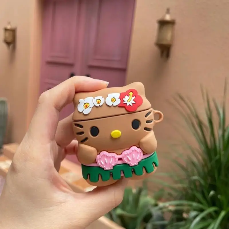 Hello-Kitty-Hawaiian-Black-Skin-Beach-Skirt-Cartoon-Couple-Bluetooth ...