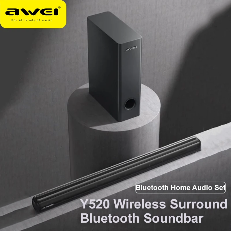 Awei Y520 Soundbar Wireless Surround Bluetooth Home TV Speaker Home ...
