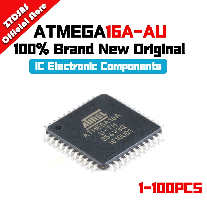 1 100PCS ATMEGA16A AU ATMEGA16A ATMEGA16 ATMEGA ATMEL IC MCU TQFP 44 Chip| | - AliExpress