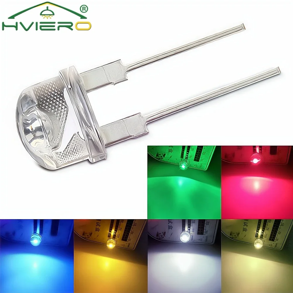 50Pcs-8mm-Lamp-Bead-LED-Super-Bright-Diode-Led-Power-Bulb-White-Red ...