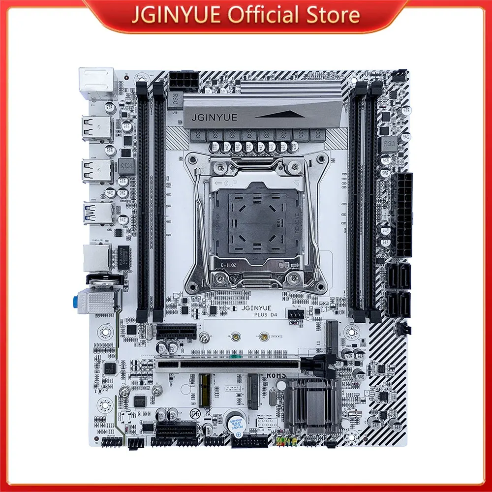 JGINYUE 마더보드 LGA 2011 3 Xeon E5 V3 CPU 프로세서 및 DDR4 RAM 메모리 8 상 전원 공급 장치 ...