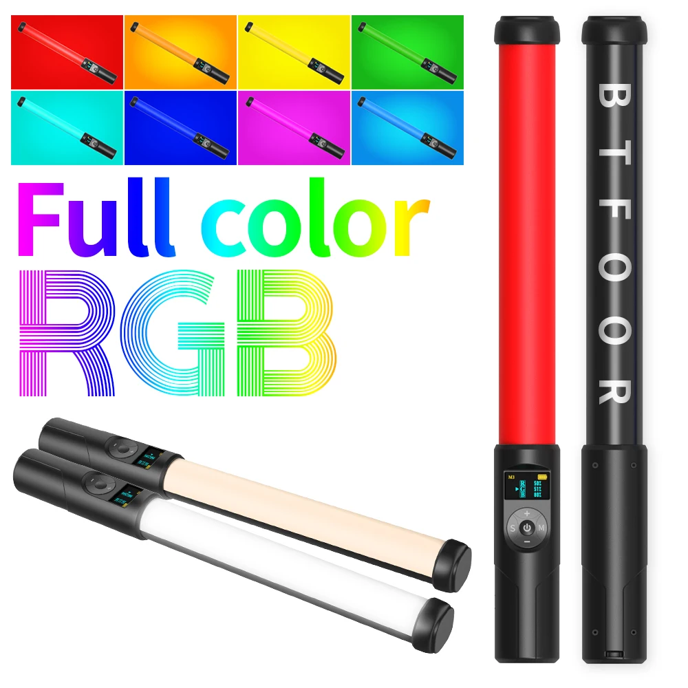 RGB-Video-Lighting-Wand-Photography-Light-Stick-Party-Colorful-LED-Lamp ...